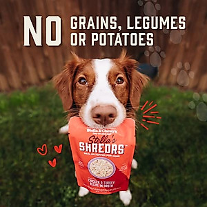 Stella & Chewy's Stella’s Shredrs Grass Fed & Cage Free Beef & Chicken Recipe in Broth, 2.8 oz. Pouches (Pack of 24)