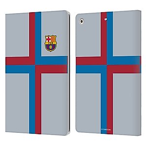 Head Case Designs Officially Licensed FC Barcelona Third 2022/23 Crest Kit Leather Book Wallet Case Cover Compatible with Apple iPad 10.2 2019/2020/2021