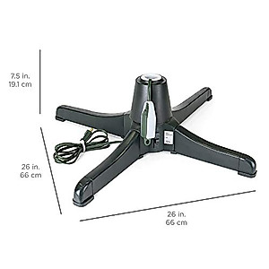 Best Choice Products 360-Degree Rotating Adjustable Christmas Tree Stand for Up to 7.5ft Artificial Tree w/ 3 Settings, 3 Built-in Electrical Outlets, Black