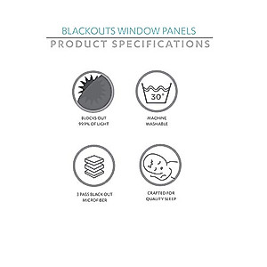 Lush Decor Baby Jungle Adventure Geo Blackout Window Curtain Single Panel, Gray