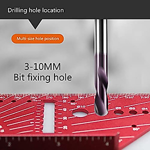 Professional Mitre Ruler with Clear Scale Angle/Drilling Locator Mitre Measuring Gauge Easy Operation Woodworking Measuring Gauge Ruler Line Drawing Device Mitre Measuring Measure Tool