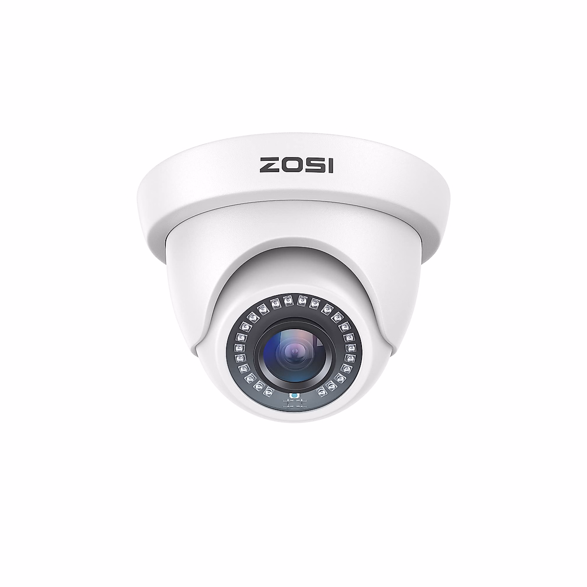 ZOSI 2.0MP HD 1080P 1920TVL Hybrid 4-in-1 TVI CVI AHD 960H CVBS CCTV Dome Camera Indoor Outdoor ,80ft Day Night Vision Aluminum Metal Housing For HD-TVI, AHD, CVI, and CVBS/960H analog DVR(White)