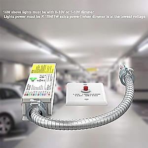 OSTEK 20W LED Light Emergency Backup Battery 150-200VDC, Rechargeable LED Emergency Driver for Dimmable 10-120W LED Lights with External Driver, Emergency Time 90 Min UL Listed.