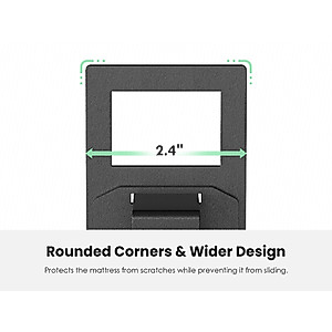 QEROMY Non-Slip Mattress-Gaskets, Mattress-Slide-Stopper, Mattress-Holder for Metal Bed Frame, Wide Adaptability & Adjustable Size, 6 PCS, Black