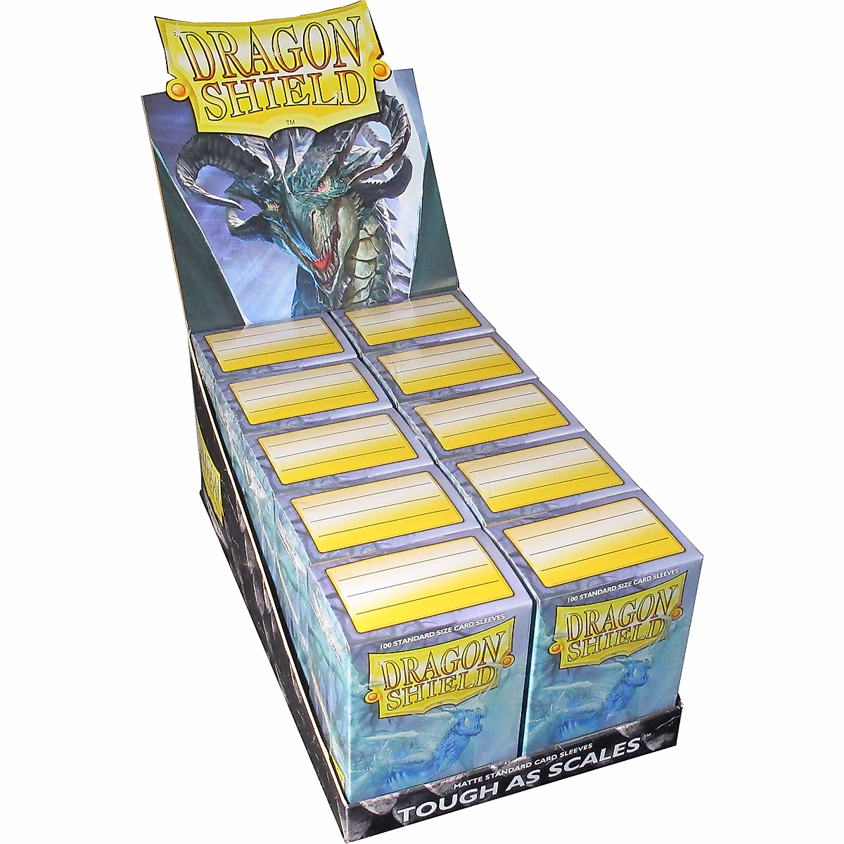Dragon Shield Matte Clear Standard Size Card Sleeves Display Box [10 packs]
