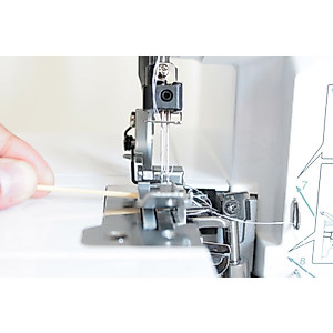 AK Trading 4-Pack White All Purpose Sewing Thread Cones (6000 Yards Each) of High Tensile Polyester Thread Spools for Sewing, Quilting, Serger Machines, Overlock, Merrow & Hand Embroidery