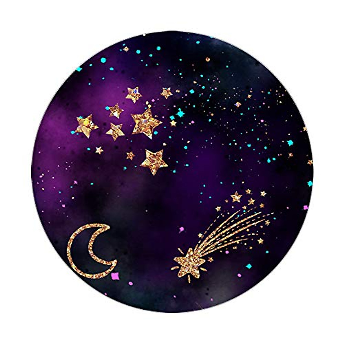 Galaxy Space in Yellow Cyan Purple Green Blue Black AEHP657 PopSockets PopGrip: Swappable Grip for Phones & Tablets