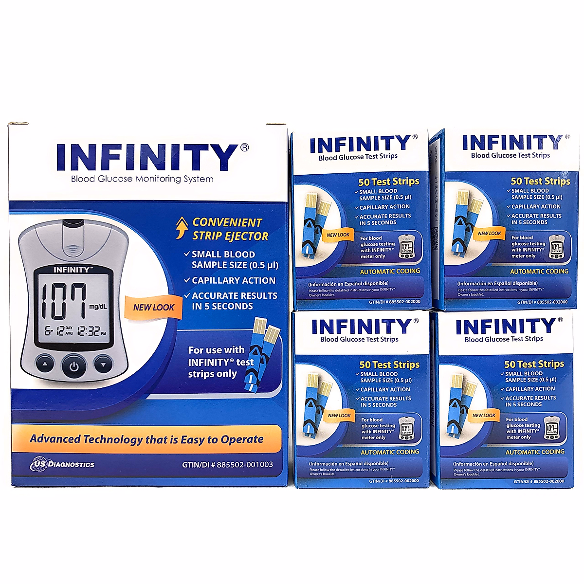 Free Infinity Meter w/Purchase of 200 Test Strips (4 Boxes of 50 Ct= 200 Ct Total)