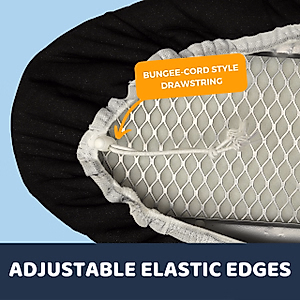 SAVUK Ironing Board Cover and Pad with Standart Size 15" X 54", Adjustable Elastic Edge Fit, Extra Thick Padding, Heat Reflective, Non Stick Scorch and Stain Resistant (Black, 15" X 54")