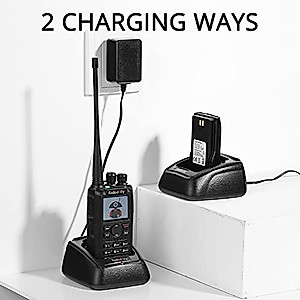 Radioddity GD-AT10G DMR Handheld Ham Radio 10W Digital Analog Long Range (UHF Only) with GPS APRS, 3100mAh Rechargeable Battery, Work with Hotspot