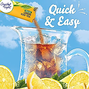 Crystal Light Sugar-Free Decaffeinated Lemon Iced Tea Naturally Flavored Powdered Drink Mix 48 Count Pitcher Packets