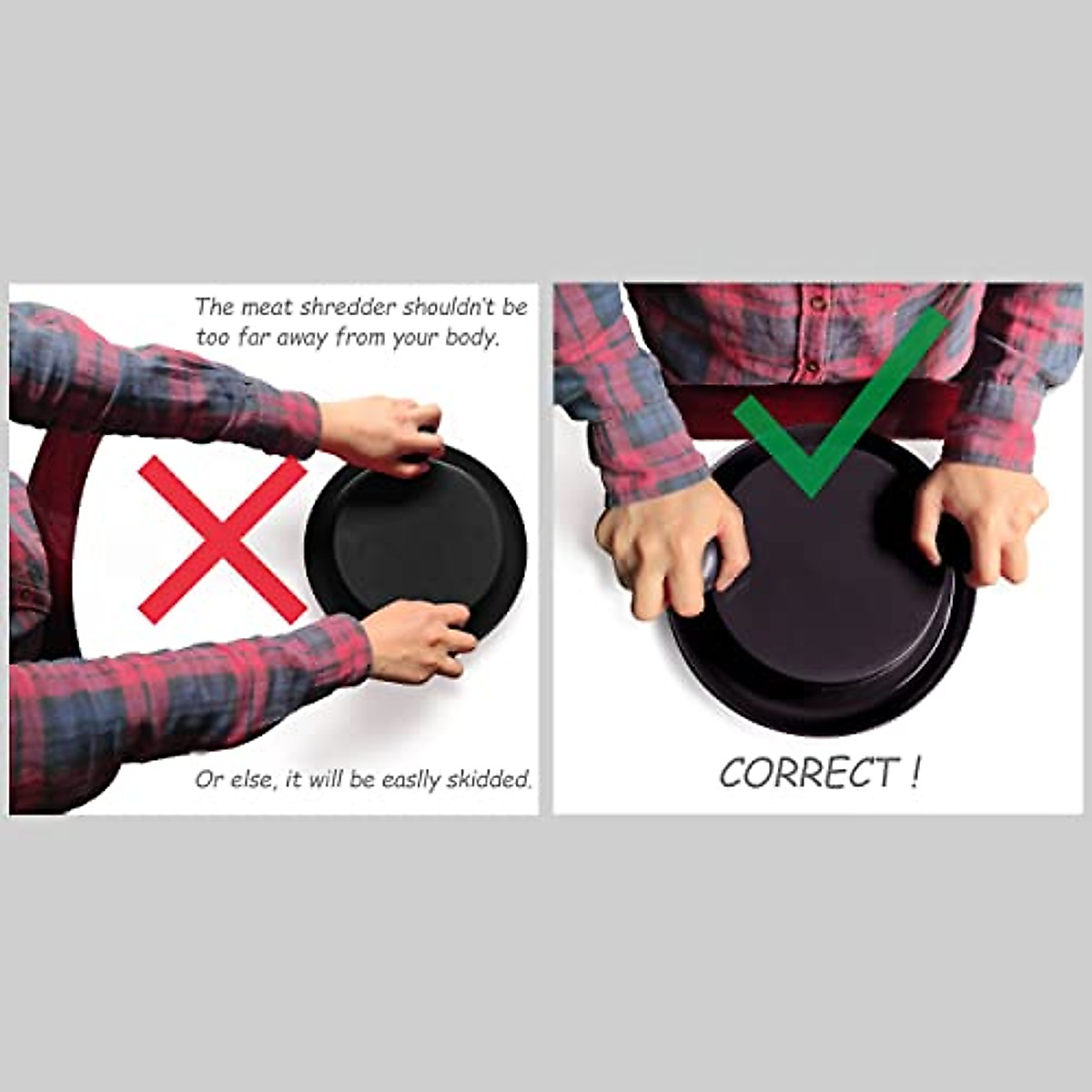 Tarasun Chicken Shredder Tool, Bigger Size (Dia. 25cm), Alternative to Bear Claws/Meat Shredder Claws, Meat Shredder Machine, Dishwasher Safe, for Pulling Pork, Beef and Chicken