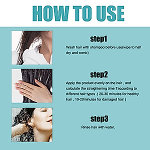 Biuhorey Protein and Silk Correcting Hair Straightening Cream, Gel for Curly Hair (1 PC)