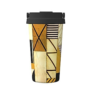 WANGXUEE Rustic Wooden Print 500ml Stainless Steel Travel Tumbler Double Wall Vacuum Insulated Coffee Mug