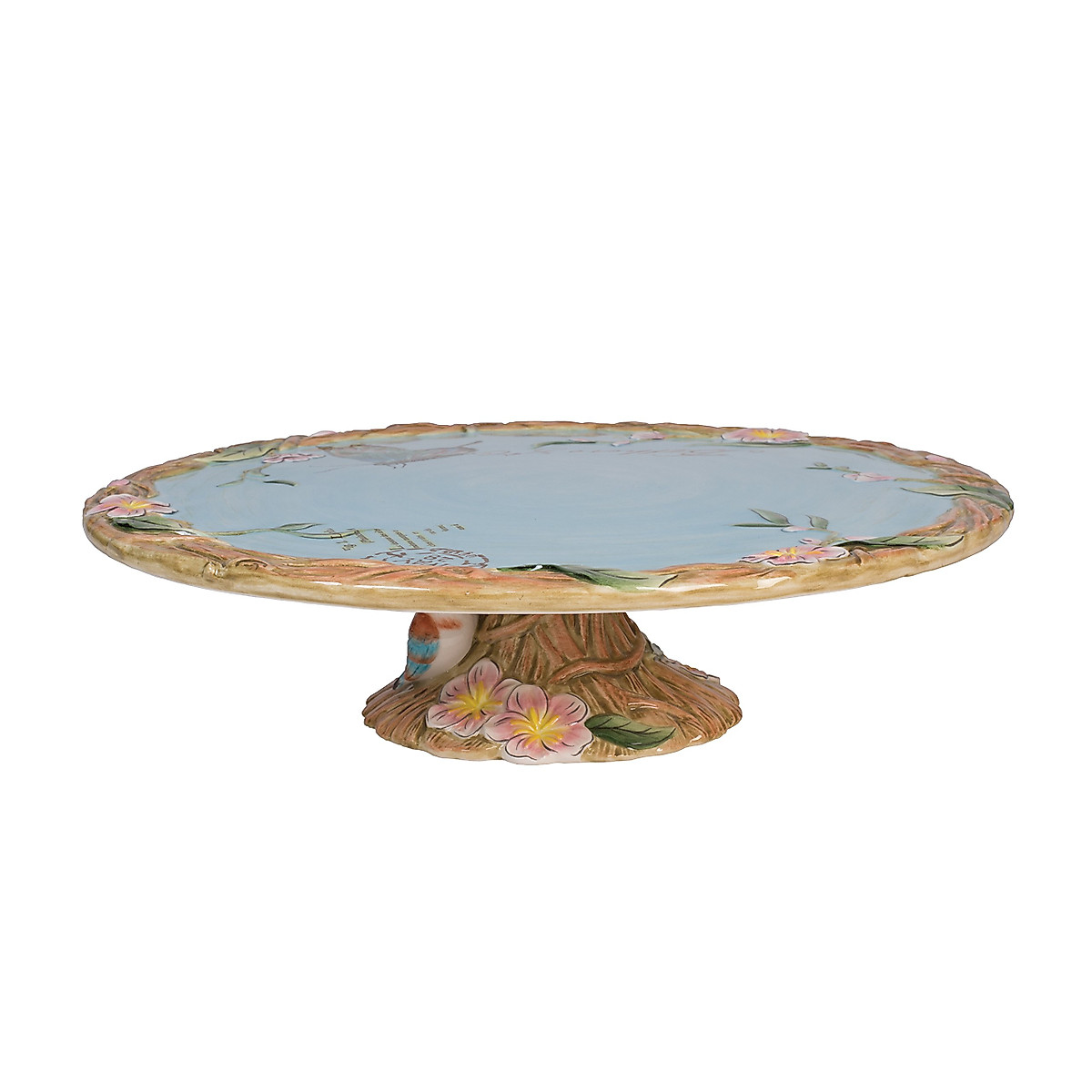 Fitz and Floyd Toulouse Footed Cakeplate Serving Platter, 11-Inch, Multicolor
