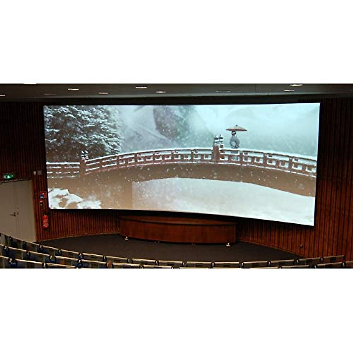 XXXDXDP 4K 16:9 White Woven Acoustic Transparent Customize 3D Curved Fixed Frame Projector Screen for Home Cinema Projection Screen ( Size : 200 inch )