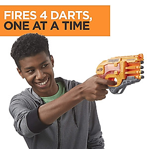 NERF Persuader Doomlands Toy Blaster With Hammer Action And 4 Official Nerf Doomlands Darts For Kids, Teens, And Adults