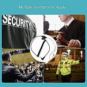 Retevis 3.5mm Acoustic Tube Receive Listen Only Earpiece 1 Pin, Compatible with 2 Way Radio Transceiver and Speaker Mic with 3.5mm Jack, Surveillance Earpiece with Coil Tube Clip for Police(1 Pack)