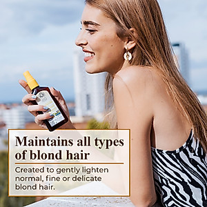 Camomila Intea Natural Blonde Highlights Hair Lightener - Spray with Chamomile Extract - 3.4 Oz