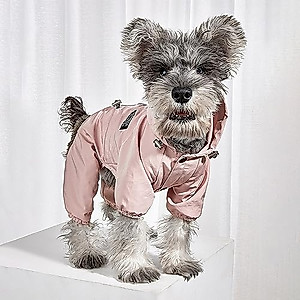 Dog Rain Jacket, Waterproof Dog Raincoat Reflective Puppy Poncho with Hood for Small Medium Dogs