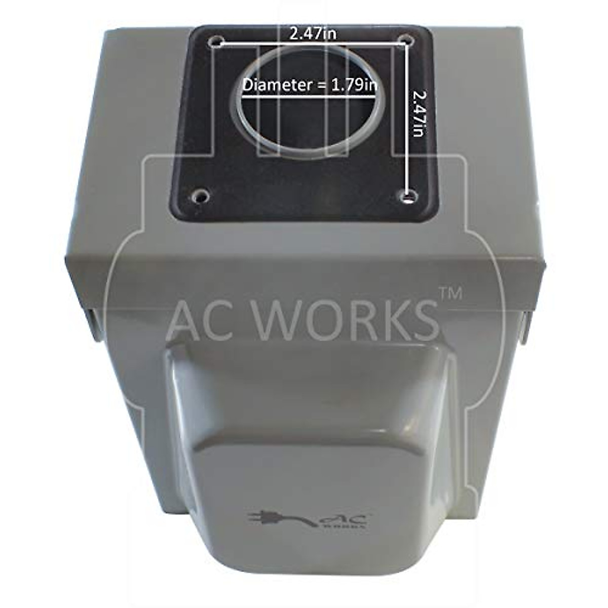 AC WORKS Super Durable Industrial Grade Locking Power Input Inlet (CS6375 50Amp Metal Box)