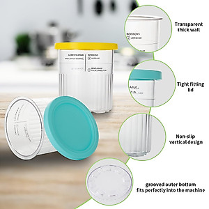 WSSJHYY Ninja creami pints and lids - 4 pack，24 oz NC500 NC501 Ice Cream Pint Cups fit for Ninja Delux Ice Cream Maker，Dishwasher Safe, BPA-Free, Leak Proof - four colors
