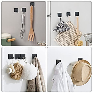 VIS'V Black Adhesive Hooks -8 Pcs