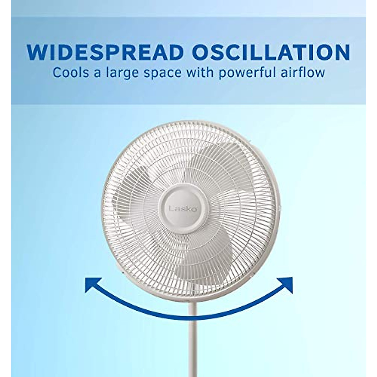 Lasko 2520 Oscillating Stand Fan,White 16 Inch