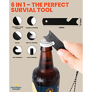 The Friendly Swede Magnesium Fire Starter Kit - Firestarter, Flint and Steel Fire Starter Kit, Flint Fire Starter Survival Tool, Camping Fire Starter, Fire Steel, Flint Striker, Fire Striker (3 Pack)