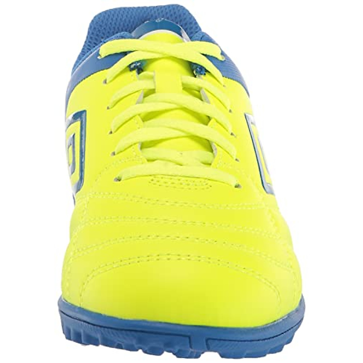 Umbro Boy's Classico XI TF Jr. Soccer Turf Shoe, Yellow/Blue/White, 12 Little Kid