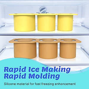 Ice Cube Tray for Cup, 3 Hollow Cylinder Ice Cube Molds, 3 in 1 Silicone Ice Cube Molds With Lid for 30-40 oz Tumbler Cup, Ice Cube Trays for Chilling Cocktails, Whiskey