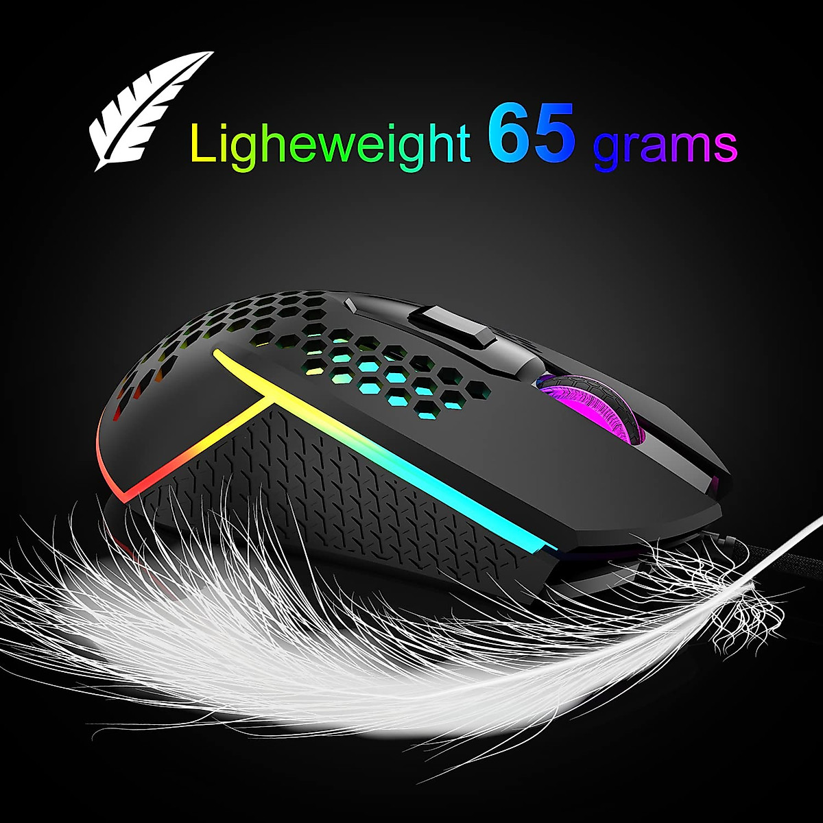 One Handed Gaming Keyboard and Mouse Combo,Rainbow Backlit 39 Keys Mechanical Feel Portable Mini Gaming Keypad+RGB Gaming Mouse+P6 LED Backlit Converter for Xbox One/Xbox 360/PS5/PS4/PS3/PC