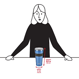 BUILT 24 Ounce Shasta Double Wall Vacuum Insulated Stainless Steel Coffee and Water Tumbler with Easy to Clean Flip to Open Tritan Lid, Yellow and Orange Citrus Sunrise Ombre