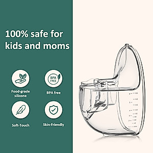 MomMed Milk Collector Compatible with MomMed S18/S21 Wearable Breast Pump, Breast Pump Accessories, MomMed Pump S18/S21 Parts Replace