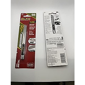 O L F A 5018 SVR-1 9mm Stainless Steel Slide-Lock Utility Knife (2 PACK)