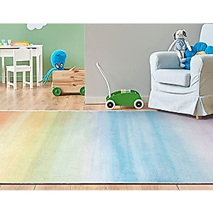 Well Woven Kids Rugs Sunrise 5' x 7' Multi Color Modern Printed Machine Washable Area Rug