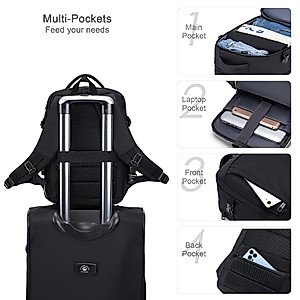 COSCOOA Expandable Travel Backpack for Men Women 15.7x7.8x9.8 Inch 20L Small Flight Approved Carry On Backpack 15.6 Inch Laptop College Daypack Weekender Bag