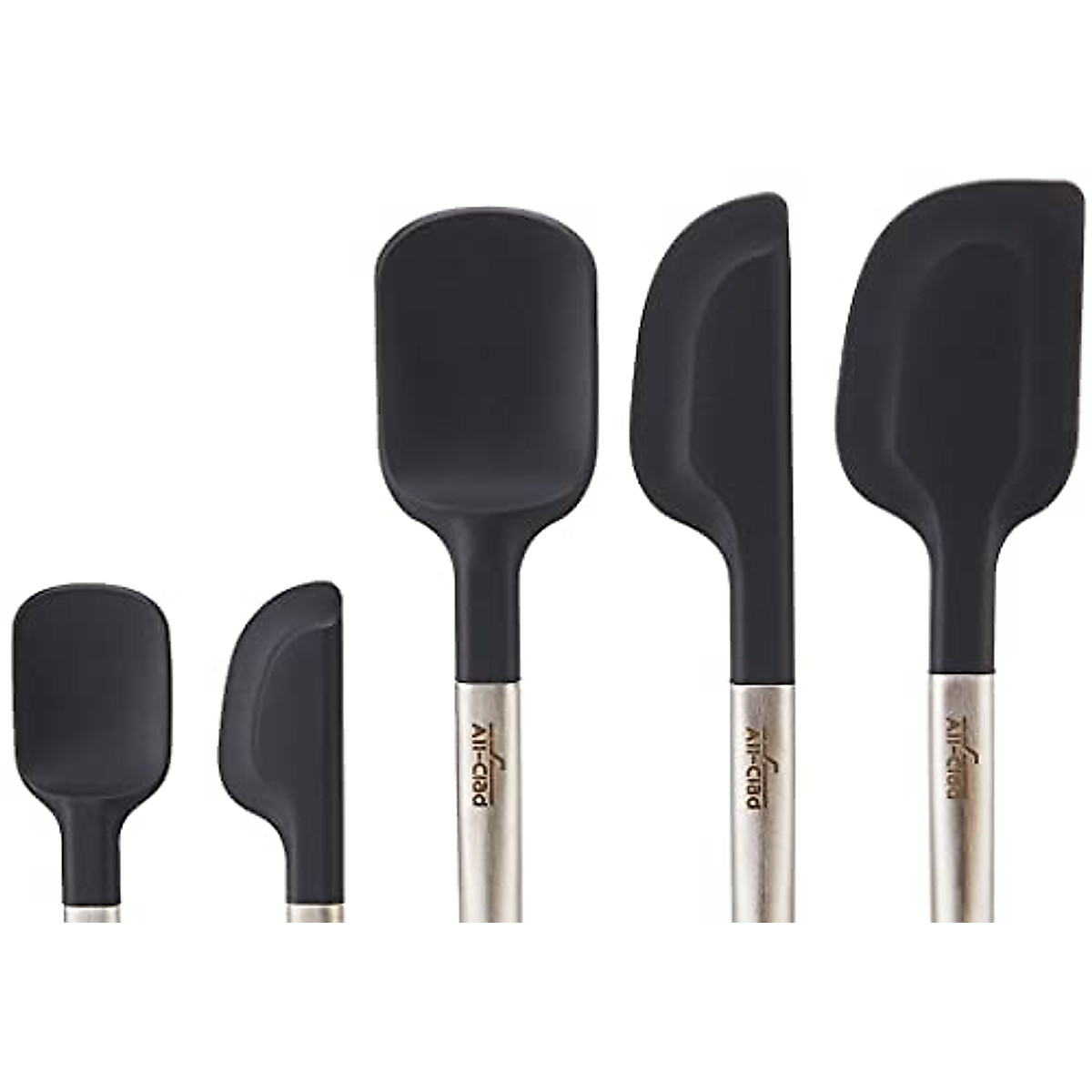 All-Clad Specialty Silicone Kitchen Gadgets 5 Piece Set, Spatulas Kitchen Tools, Kitchen Hacks Black