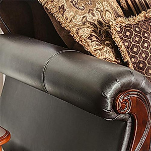 Furniture of America IDF-6106-LV Loveseat, Dark Brown