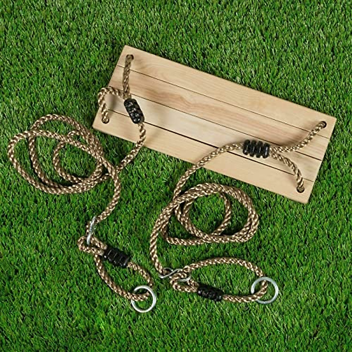 Kids Hanging Swing Outdoor Play Wooden Tree Swing with Ropes Toddlers