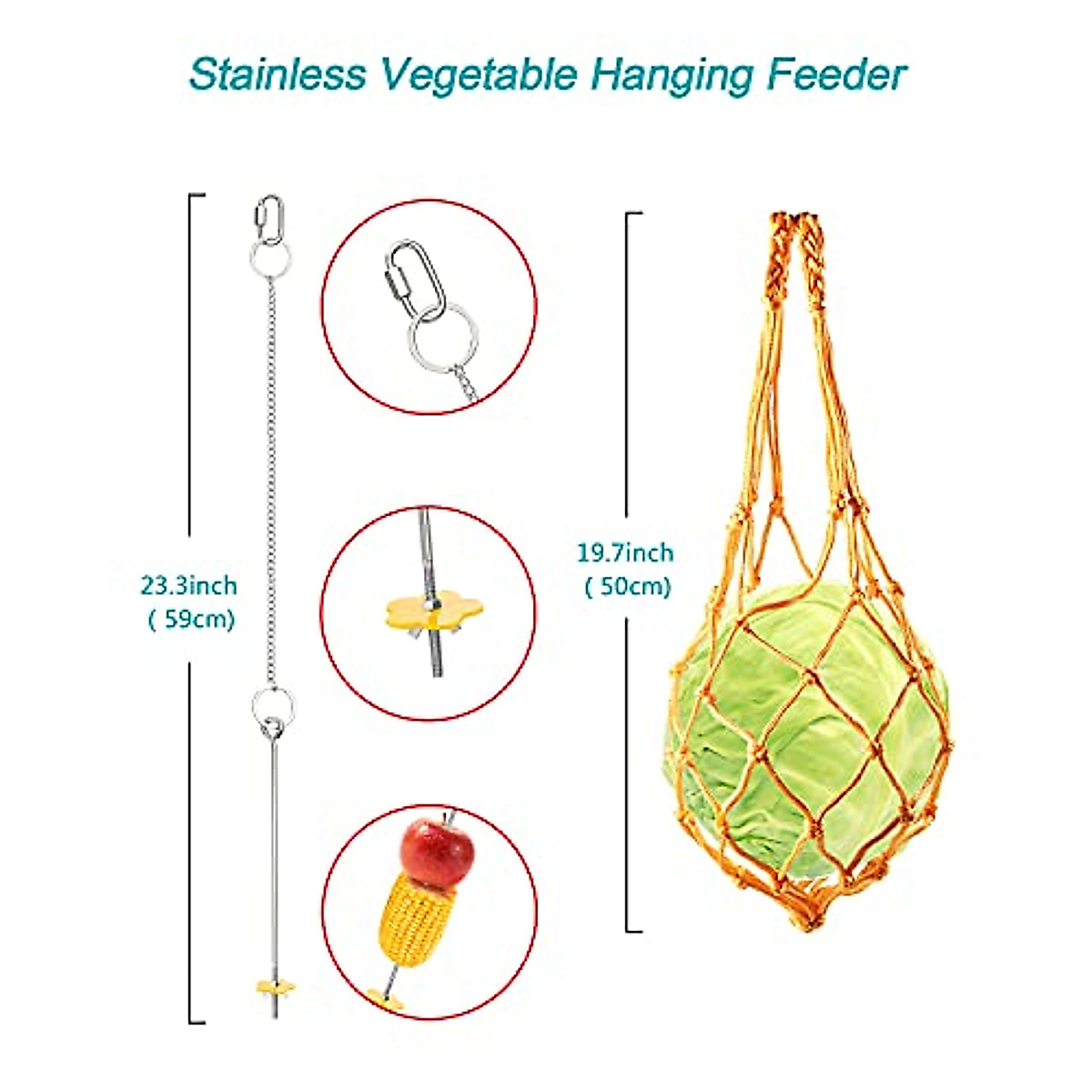 Woiworco 5 Packs Chicken Toys, Chicken Xylophone Toy for hens, Chicken Mirror Toys, Chicken Ladders Swing Toys and Vegetable Hanging Feeder Chicken Coop Accessories