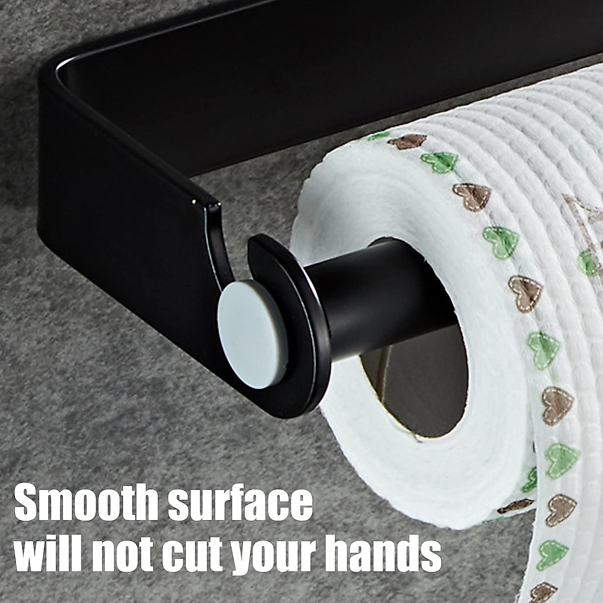 URALFA Under Cabinet Paper Towel Holder Wall Mount, Paper Towel Roll Holder Both Available in Adhesive and Screws, Paper Towel Rack for Kitchen, Bathroom, Pantry, Sink (Black)