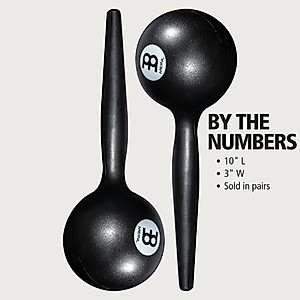Meinl Percussion PM3BK Plastic Maracas, Black