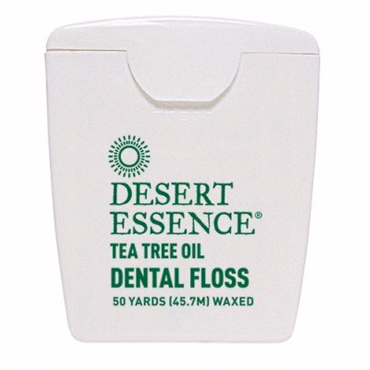 Desert Essence Tea Tree Oil Dental Floss, No alcohol, 50 Yards (45.7 M) Waxed (Pack of 2)