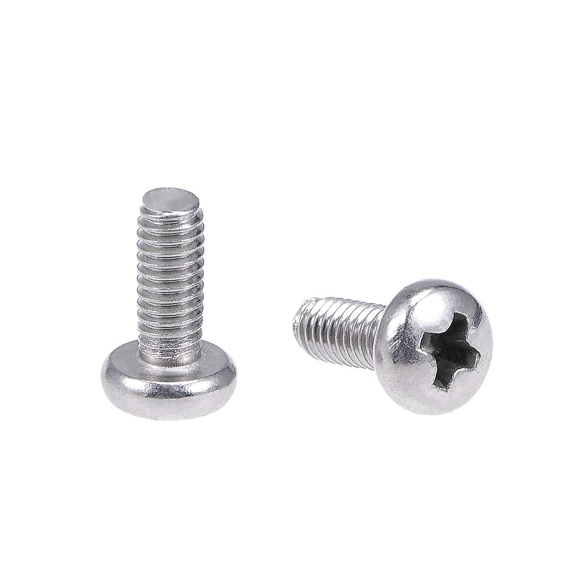 uxcell M4x10mm Machine Screws Pan Phillips Cross Head Screw 304 Stainless Steel Fasteners Bolts 20Pcs