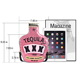 USTYLE Sparkling Bag for Women, Shoulder Purse Sequin Leather Bottle Shaped Crossbody Bag Clutch Purse Phone Wallet Shoulder Bags