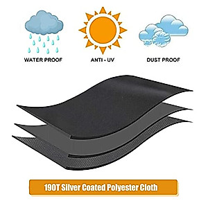NIMOSA Outdoor Square Hot Tub Cover, 210D Oxford Fabric Garden SPA Bath Pool Cover Waterproof Dustproof Anti-UV,Grey,207x207x30cm