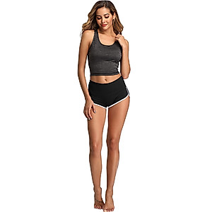 CADMUS Women's Workout Yoga Gym Shorts,1301,Black,Medium