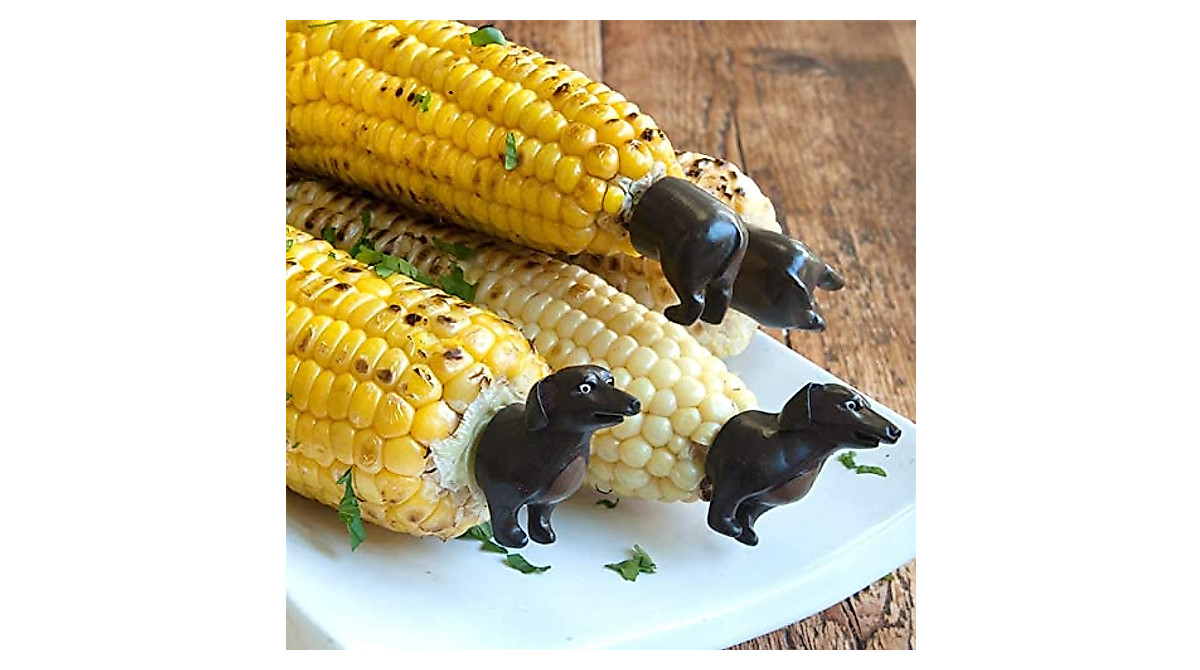 Set of 2 Dog Corn Holders - Fun & Durable Corn On The Cob Accessories