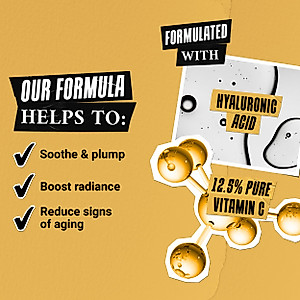 Kiehl's Powerful-Strength 12.5% Vitamin C Serum, Line-Reducing Concentrate for Face, Boosts Radiance & Firmness, Smooths & Plumps Skin, with Hyaluronic Acid, Dermatologist-Tested - 1.7 fl oz